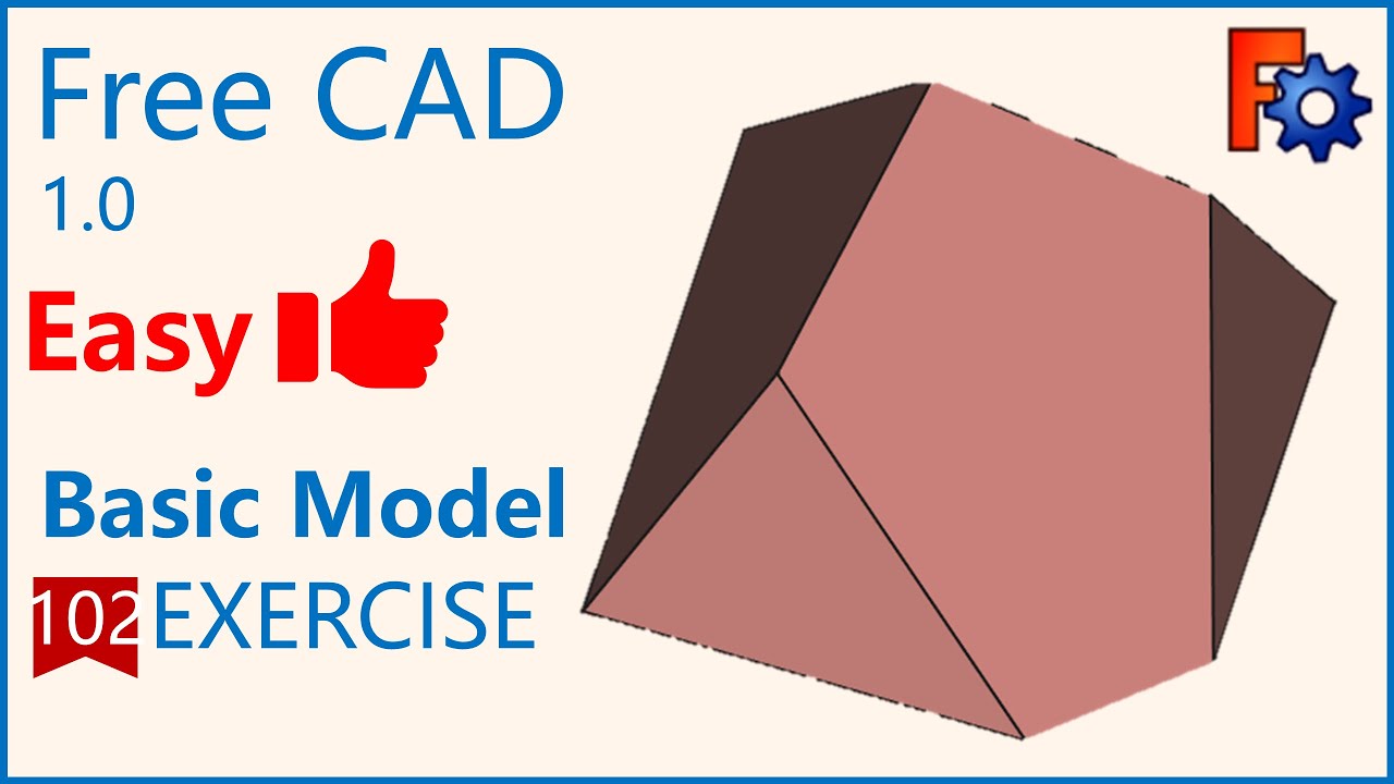FreeCAD Tutorial for beginners,basic model exercise - YouTube