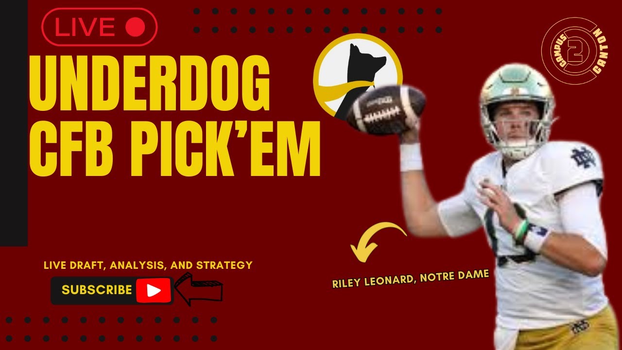 C2C CFB Underdog Show - Bowl Game PICK'EM & BEST BALL - YouTube