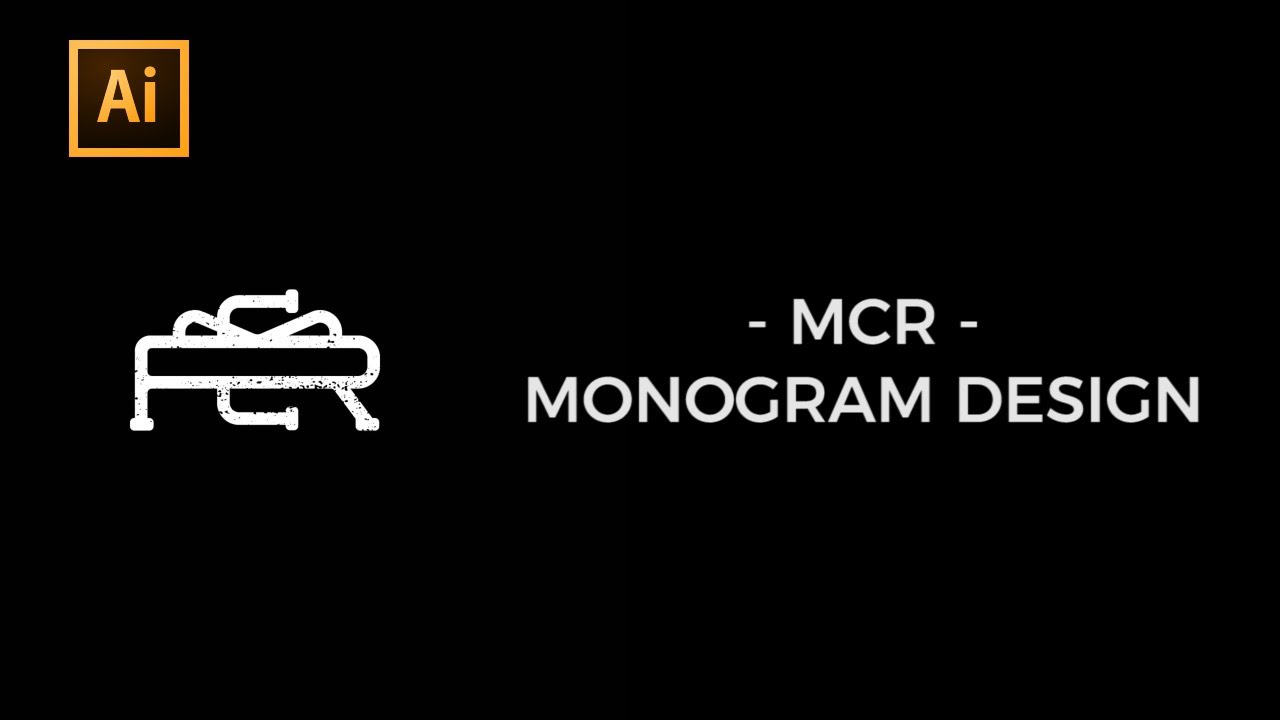 MCR - Monogram Design Illustrator - YouTube