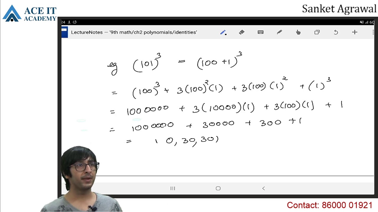 AIA 9th Math Polynomial Identities lect 4 - YouTube