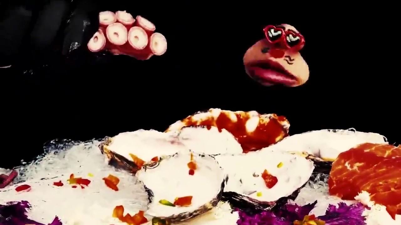 Eating seafood with creepy FNAF sounds - YouTube