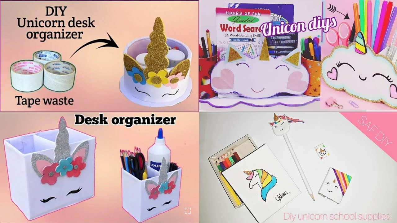 3 Unicon desk organizer/Unicon stationary /back to school diys|Saf diy ...