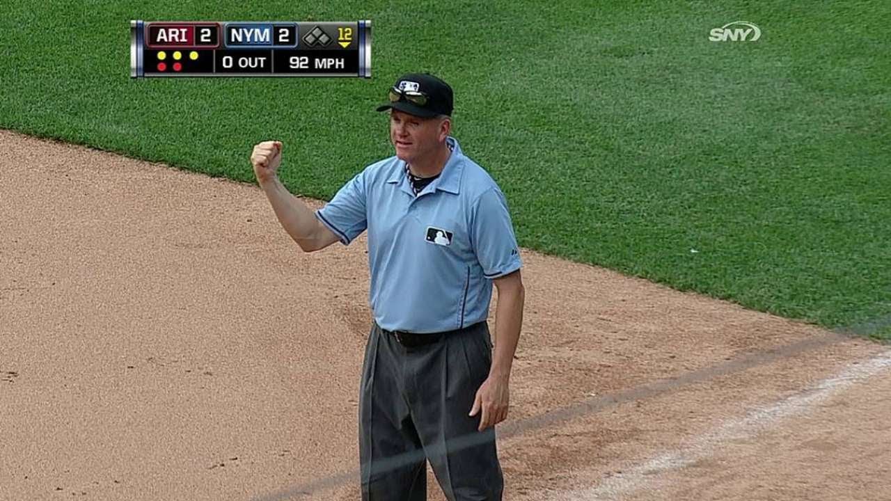 ARI@NYM: Buck tossed in 12th after arguing strikeout - YouTube