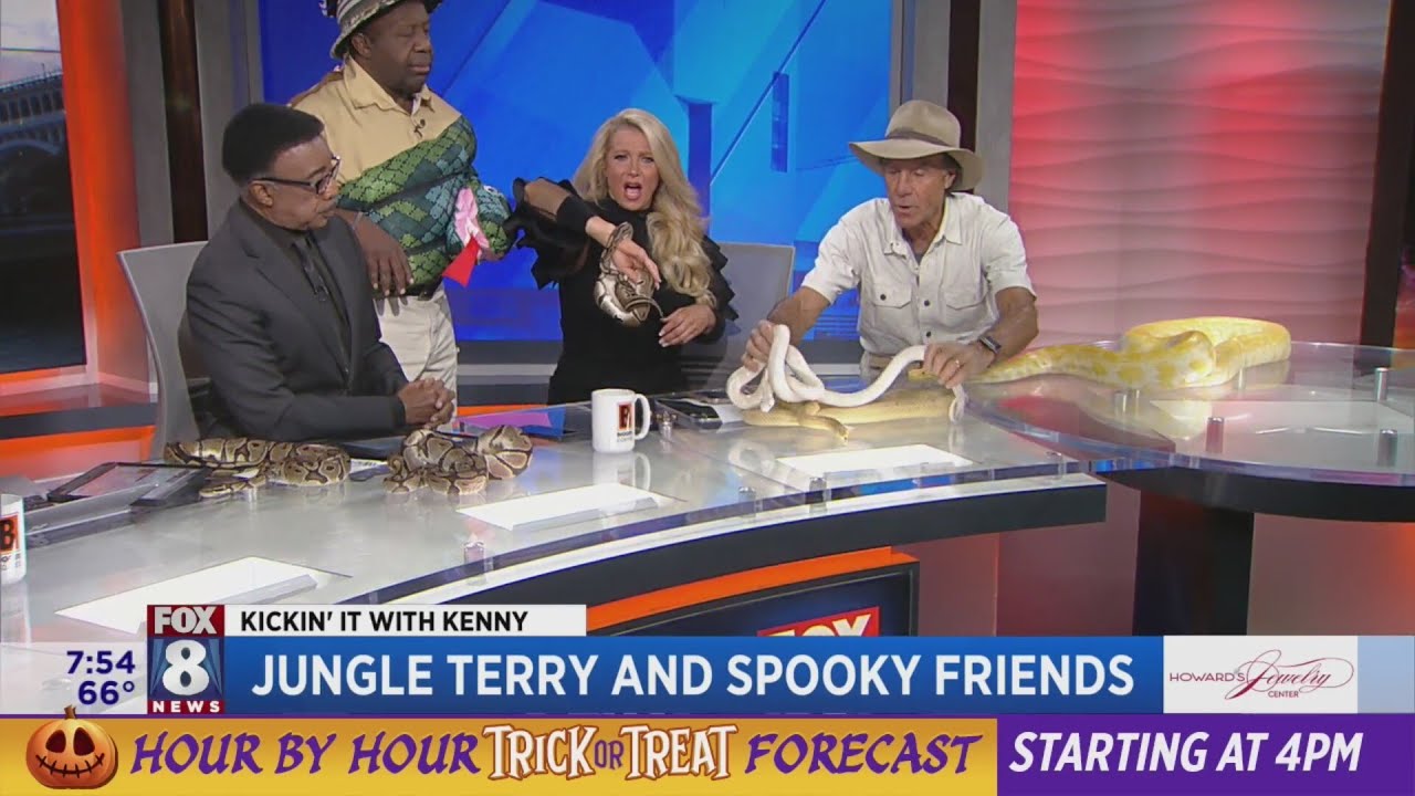 Jungle Terry & spooky friends celebrate Halloween at Fox 8 - YouTube