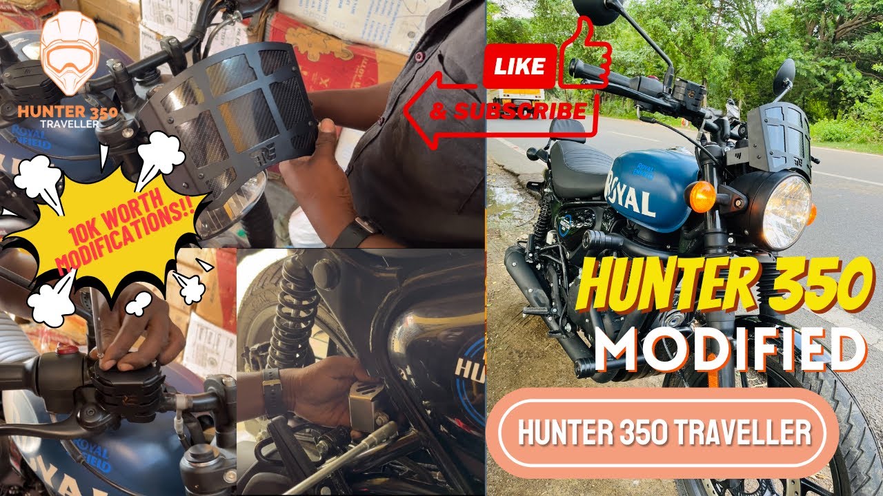 Royal Enfield Hunter 350 Modified | Hunter 350 Modification - YouTube