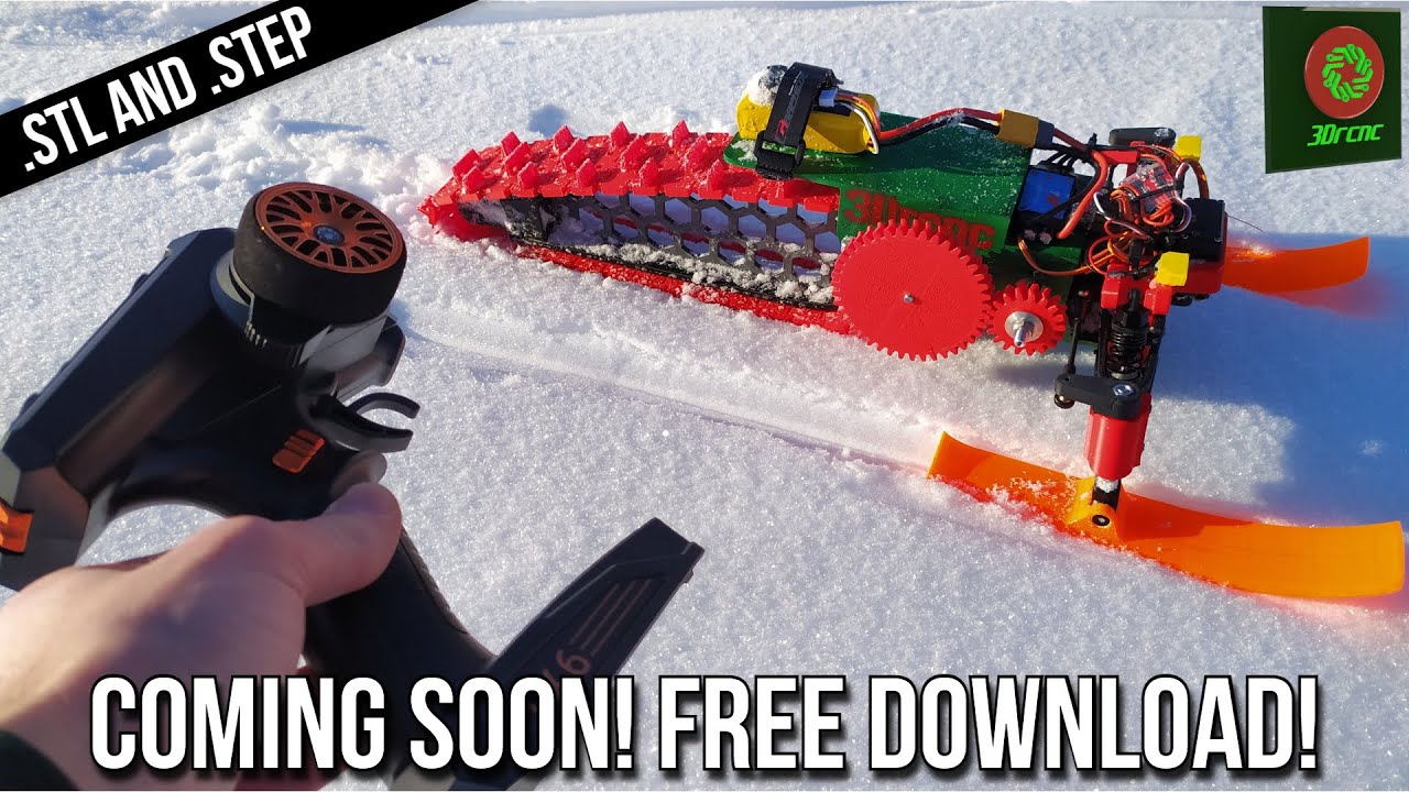 The Open Source 3D Printed RC Snowmobile V2 - YouTube