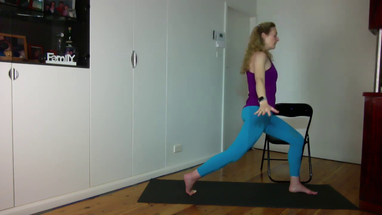 Beginners Yoga High Lunge - YouTube