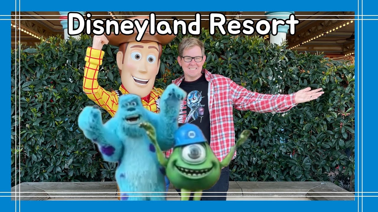Meeting Woody and Mike and Sully on Pixar Pier - YouTube