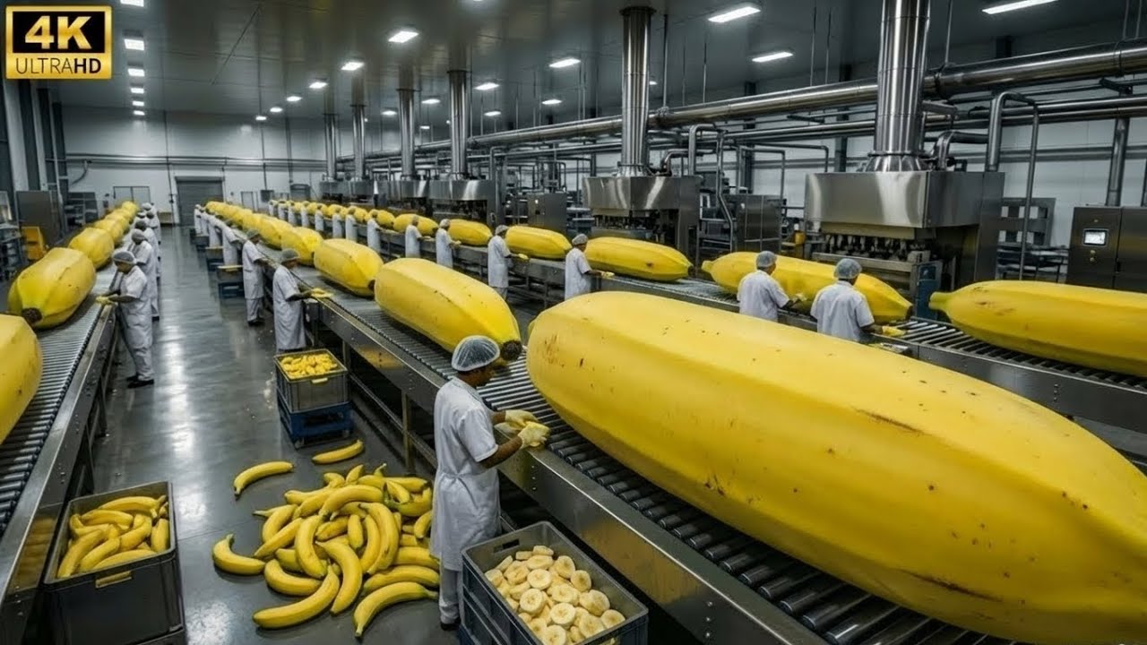 Inside a Banana Bread Factory | Village to Factory Automated Process ...