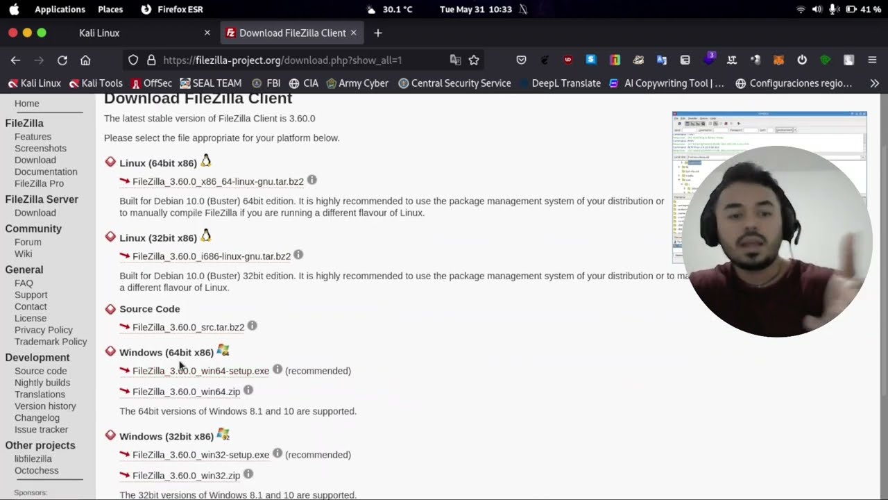 Como instalar FileZilla en Kali Linux - YouTube