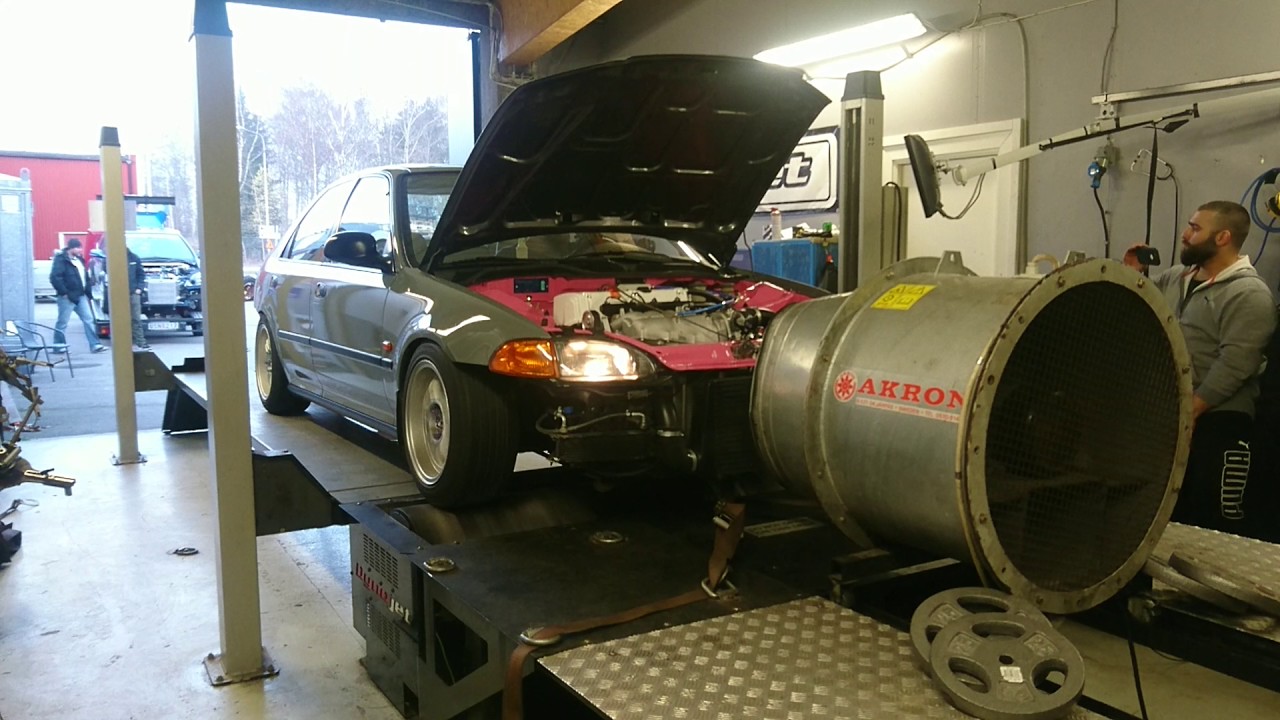 Honda Civic EG sedan, K24 with Rotrex C30-94 - YouTube