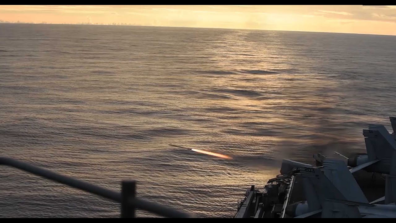 RAM missile live-fire exercise - YouTube