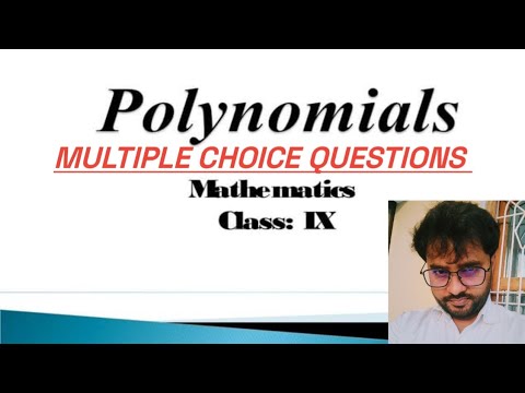 CLASS IX: multiple choice questions||Polynomials||Ncert solutions||by ...