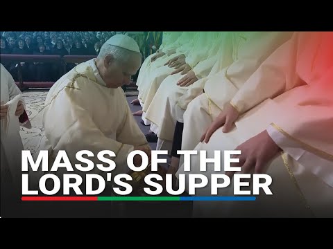 Pope Leo XIV honors Roman clergy during solemn 'Mass of the Lord's Supper' in Rome | ABS-CBN News