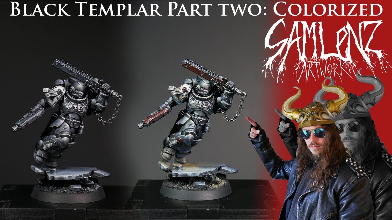 Sam Lenz Artwork: Black Templar Colorized - YouTube