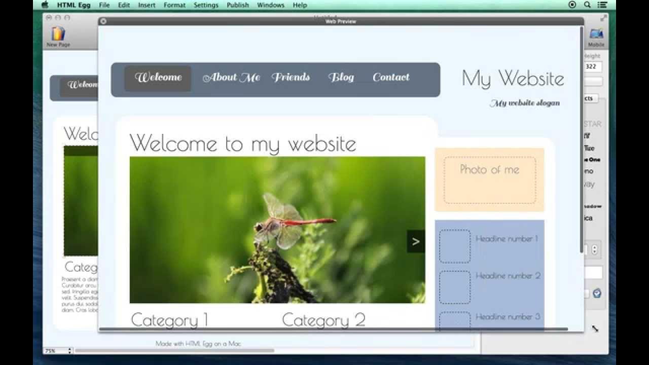 How to add a hyperlink to a slideshow image using HTML Egg for Mac ...