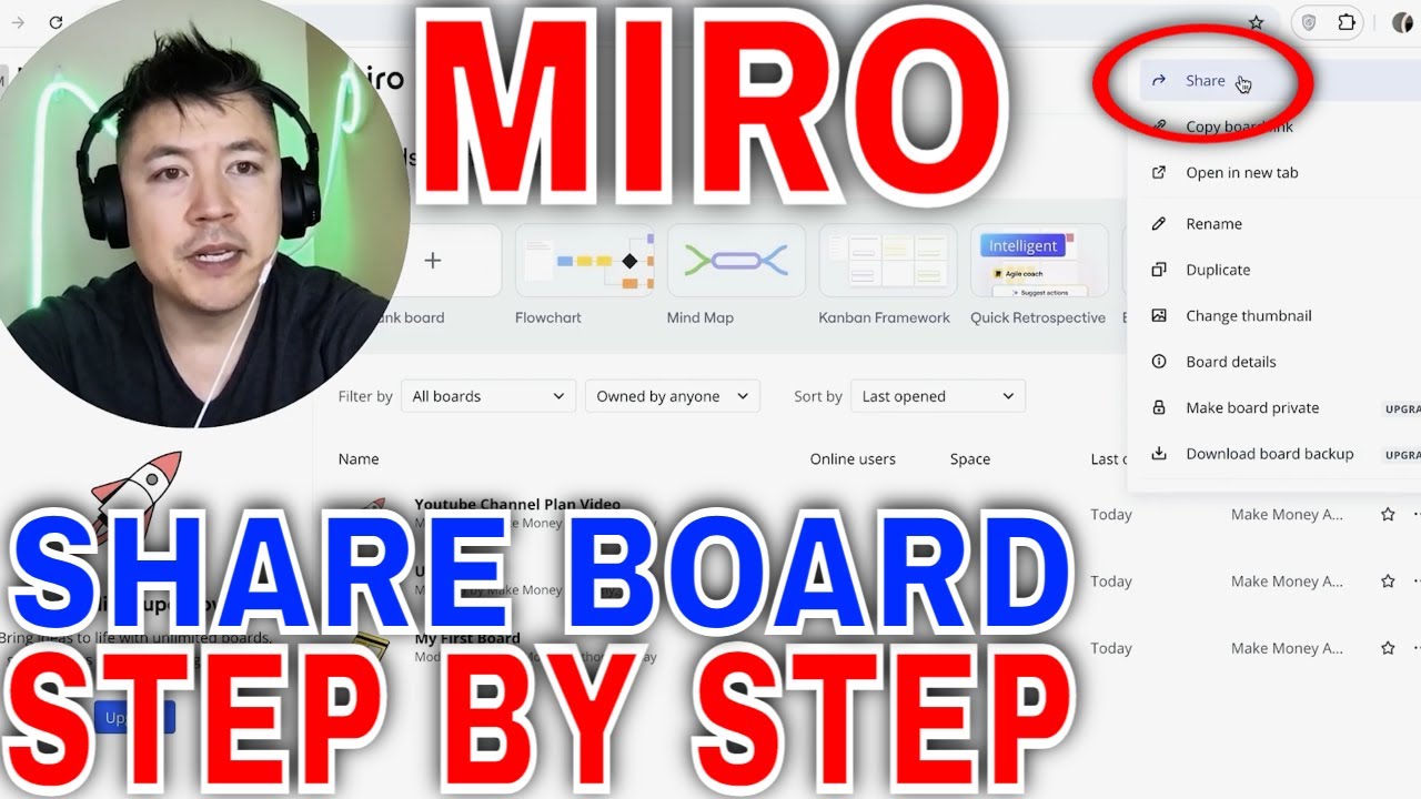 How To Share Miro Board 🔴 - YouTube