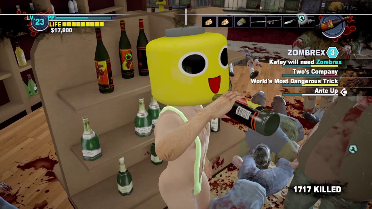 Dead Rising 2 -- Chuck vomiting on and around zombies, and zombies ...