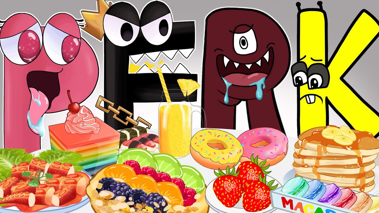 Alphabet Lore F vs P,R,K Cooking Challenge Mukbang COMPLETE EDITION ...