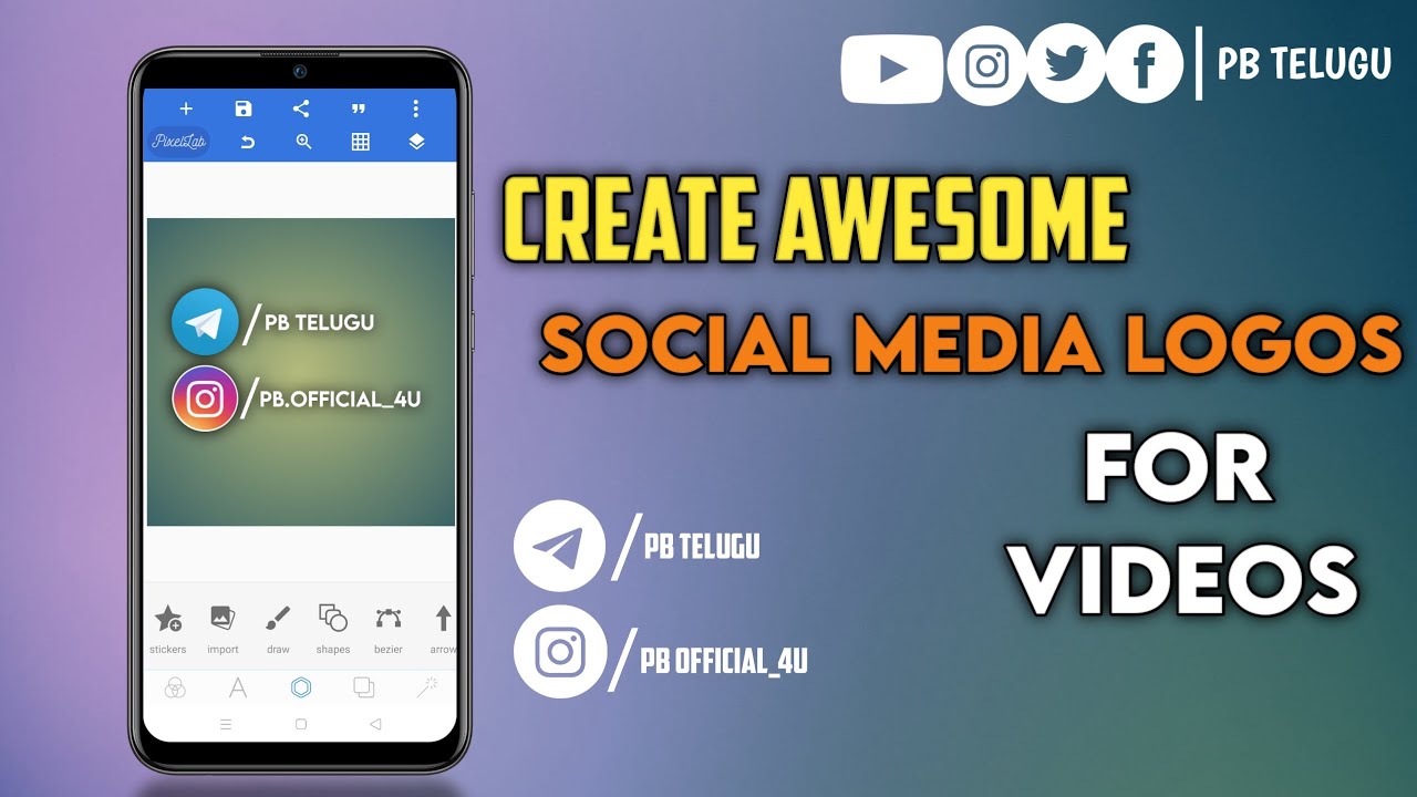 How to create social media logos for status videos | Social media logo ...