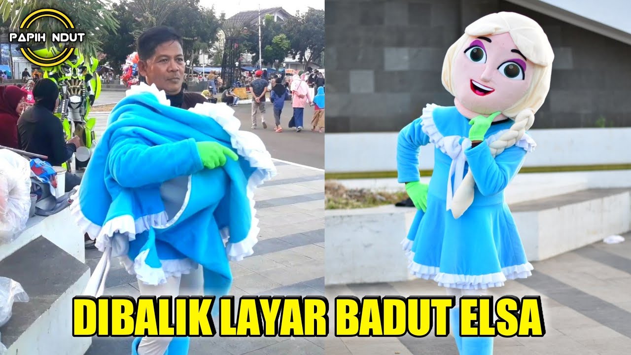 Dibalik layar badut lucu~behind the scene badut elsa frozen | badut ...