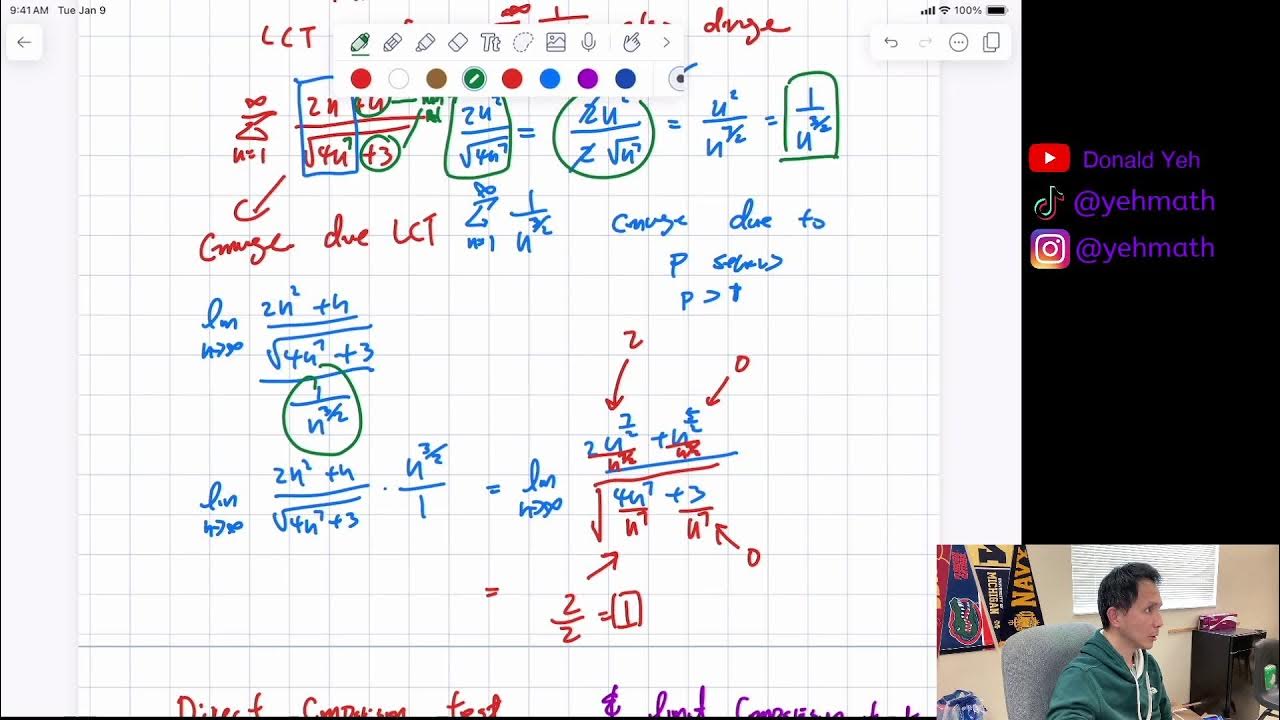 AP Calculus BC comparison test and limit comparison test - YouTube