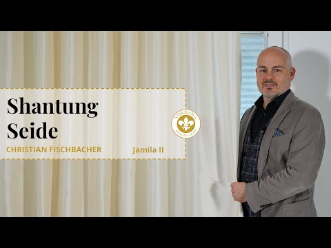 Seiden Vorhang aus Shantung Seide Jamila II von Christian Fischbacher. Edle Vorhangstoffe