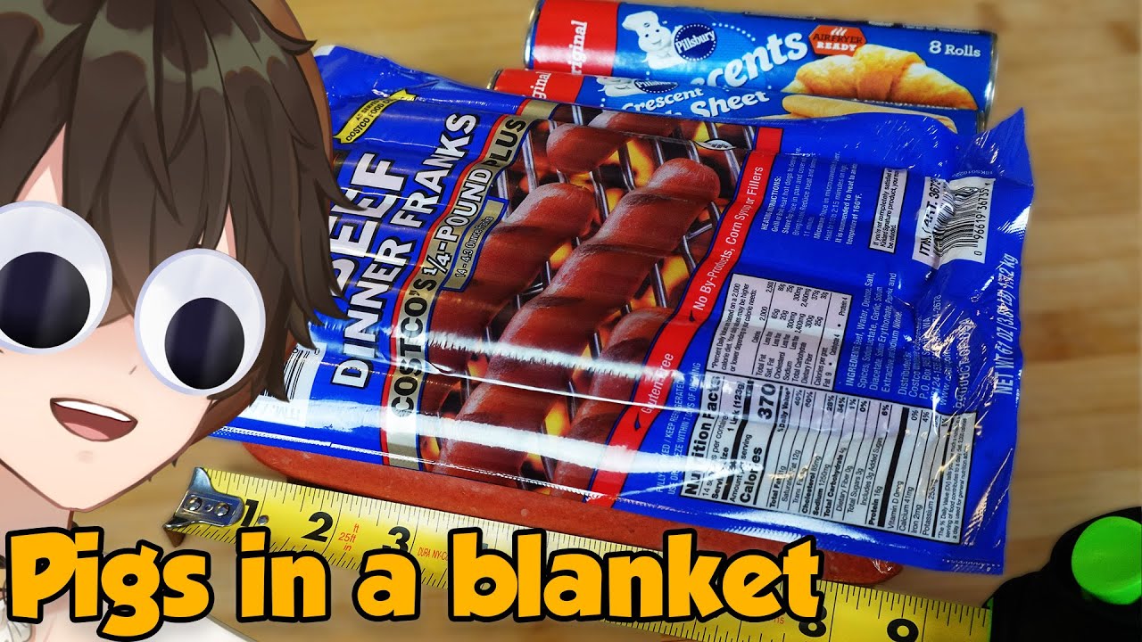 BIG Pigs in a blanket w/ home made dough vs store (ft. Costco Hot Dogs ...