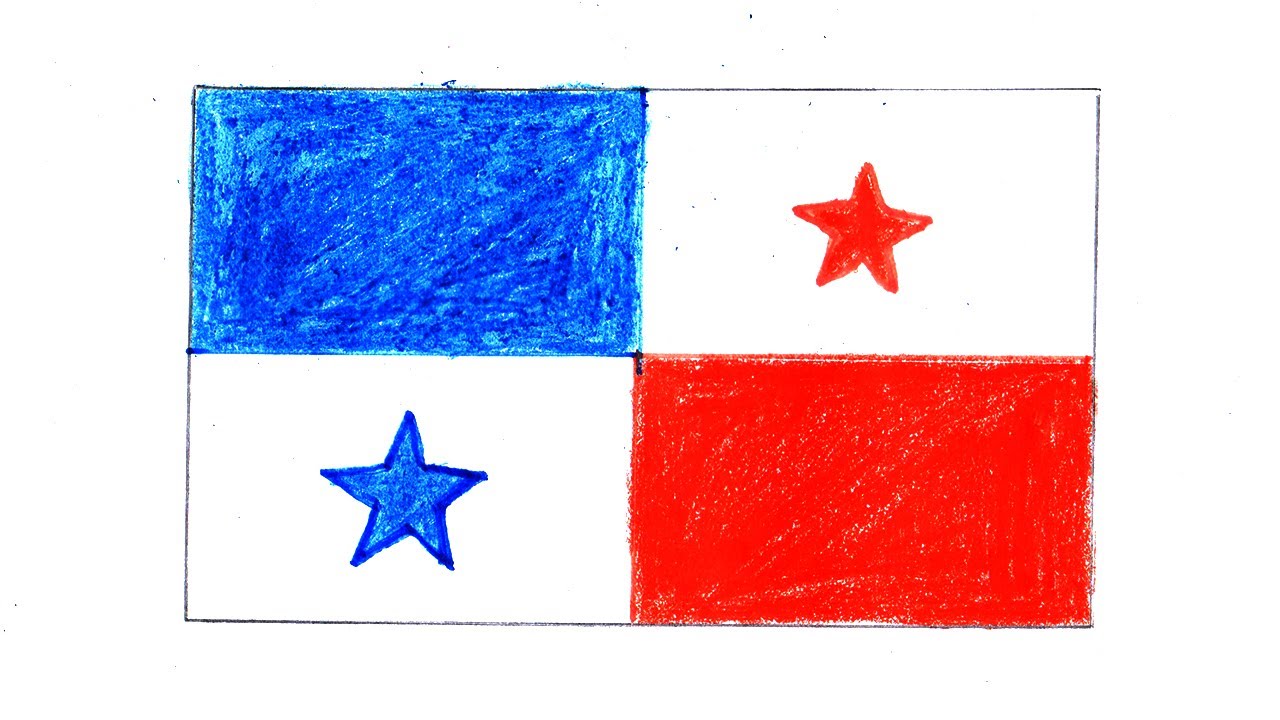 How To Draw The Flag Of Panama | Panama National Flag Drawing | Flag ...
