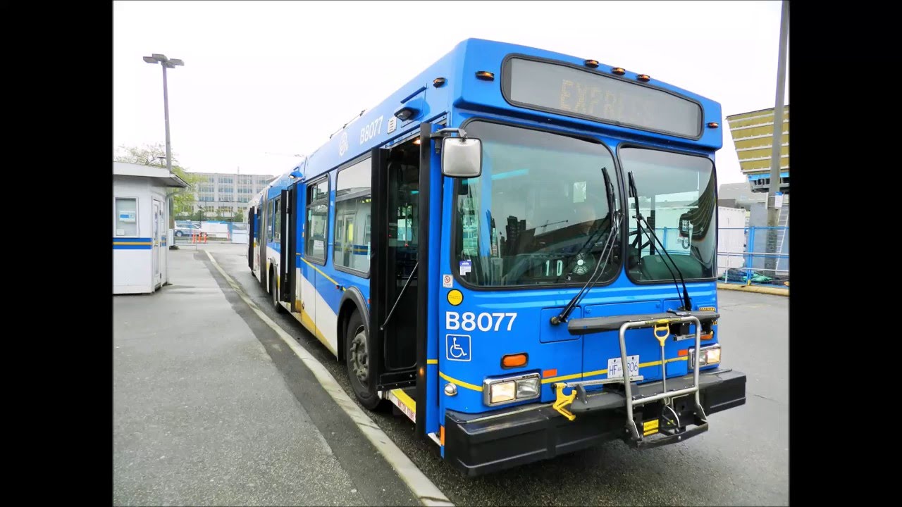 Translink/CMBC D60LF B8077 on route 99 'UBC B-Line' - YouTube
