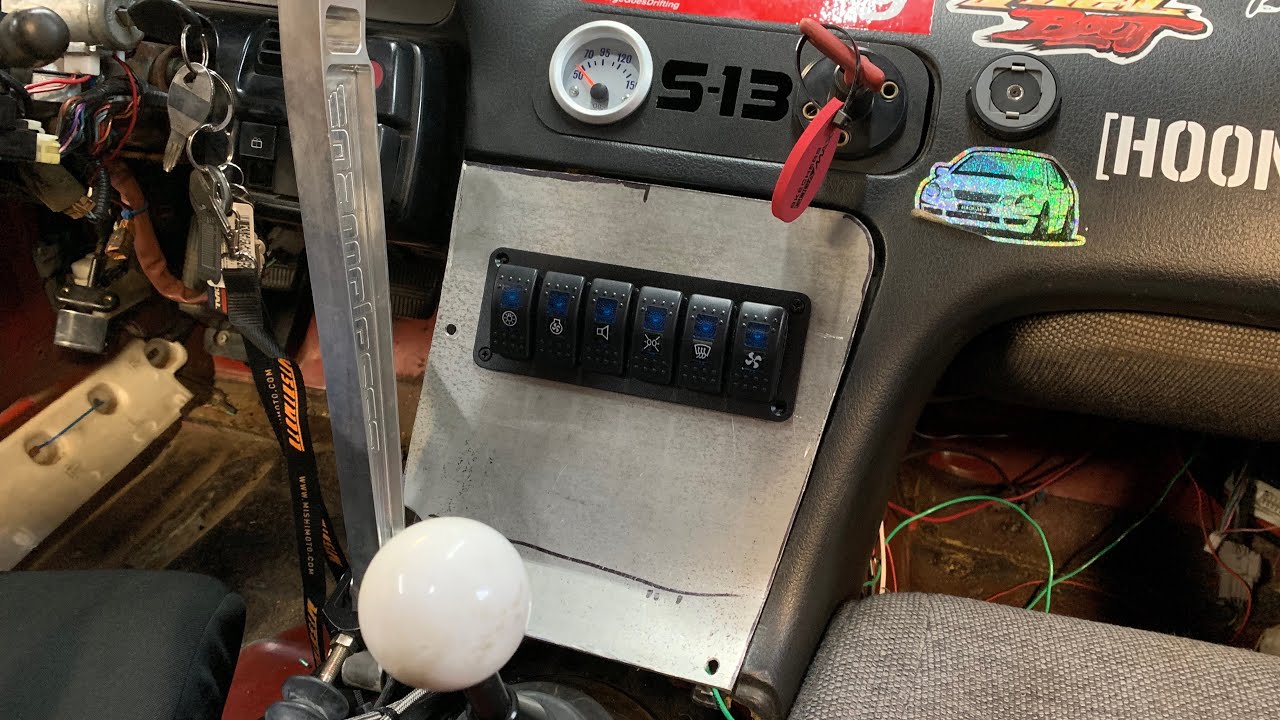VQ35DE 240sx Drift Car Switch Panel Install - YouTube