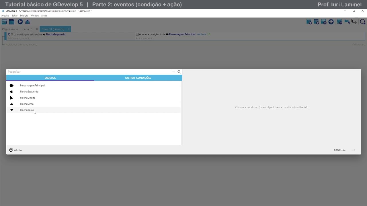 Tutorial de GDevelop 5 - Parte 2 (eventos) - YouTube