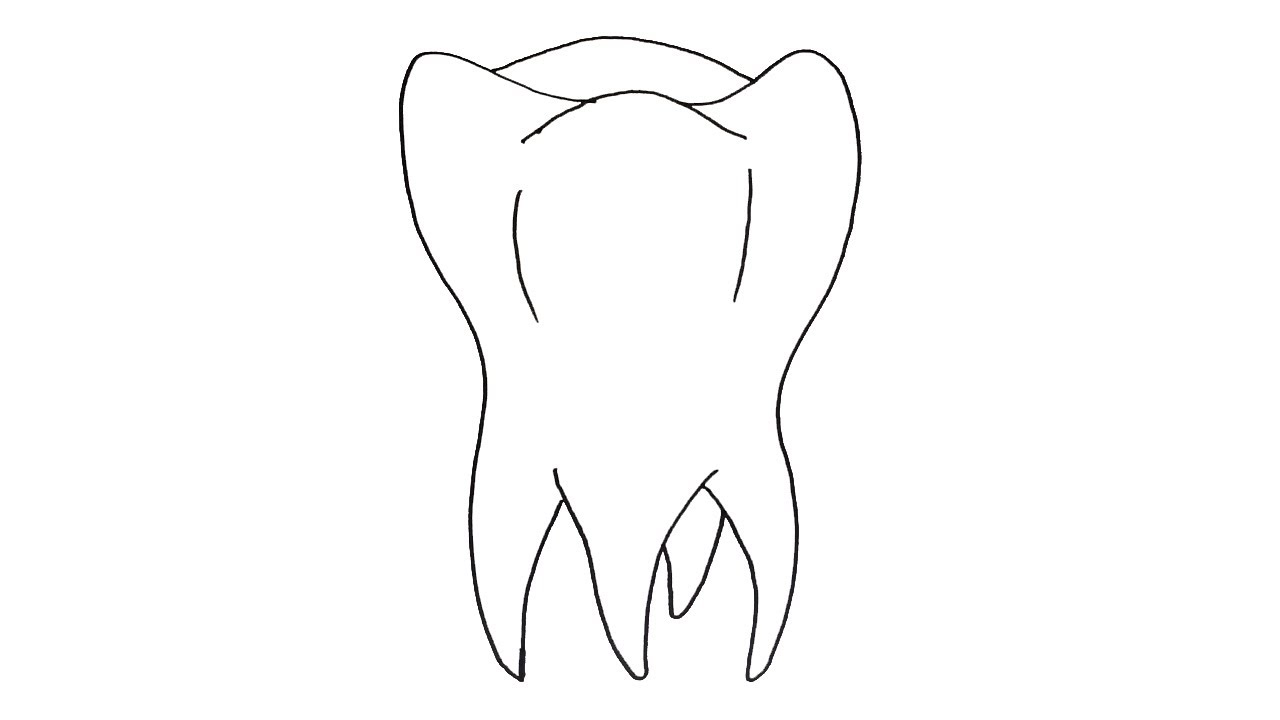 How to Draw a Tooth - VERY EASY - YouTube