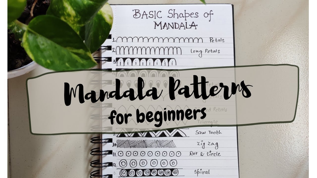 How to draw Basic Mandala Patterns for beginners || Mandala || Mandala ...