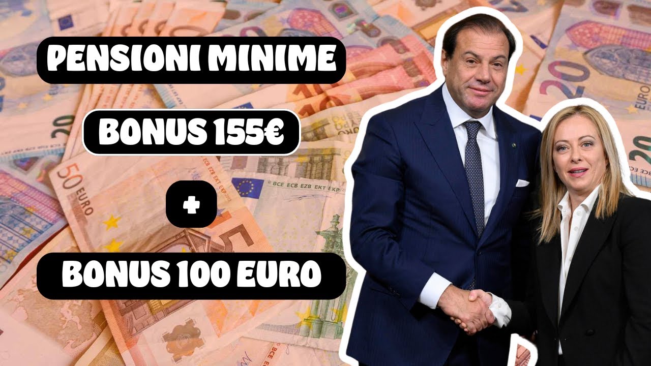 PENSIONI MINIME BONUS 155€ + (bonus 100 euro a Natale) - YouTube