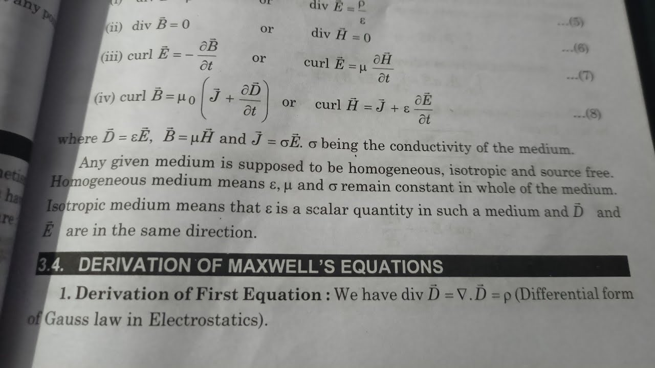 Maxwell Equations derivation || Differential Form || Part 2 || - YouTube