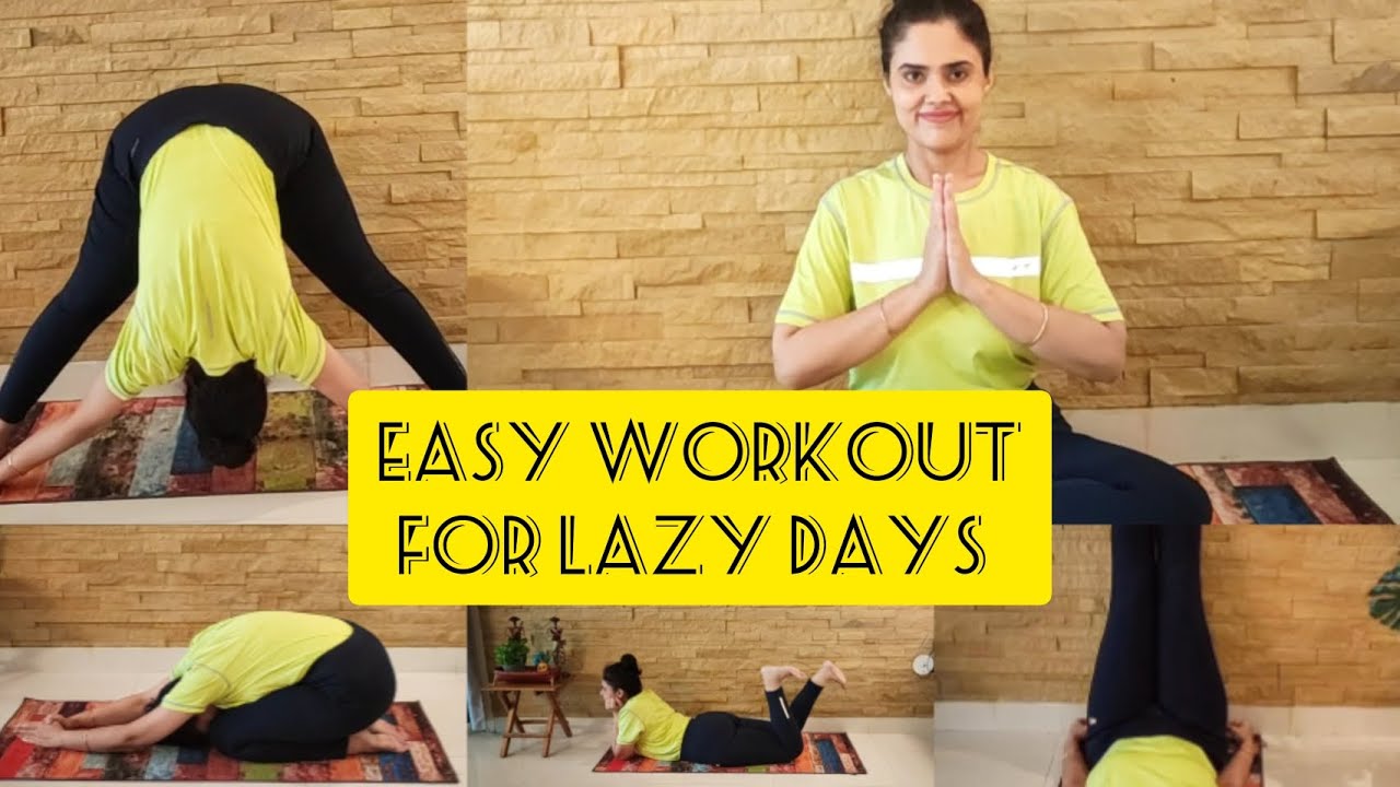 Easy home workout for lazy days || Indoor exercise || Lazy Yoga #yoga # ...