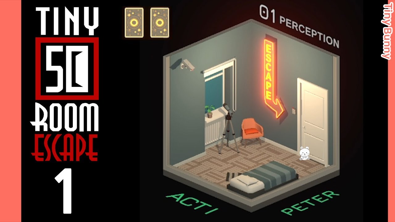 50 Tiny Room Escape 1 Perception Walkthrough (2 Cards) - YouTube