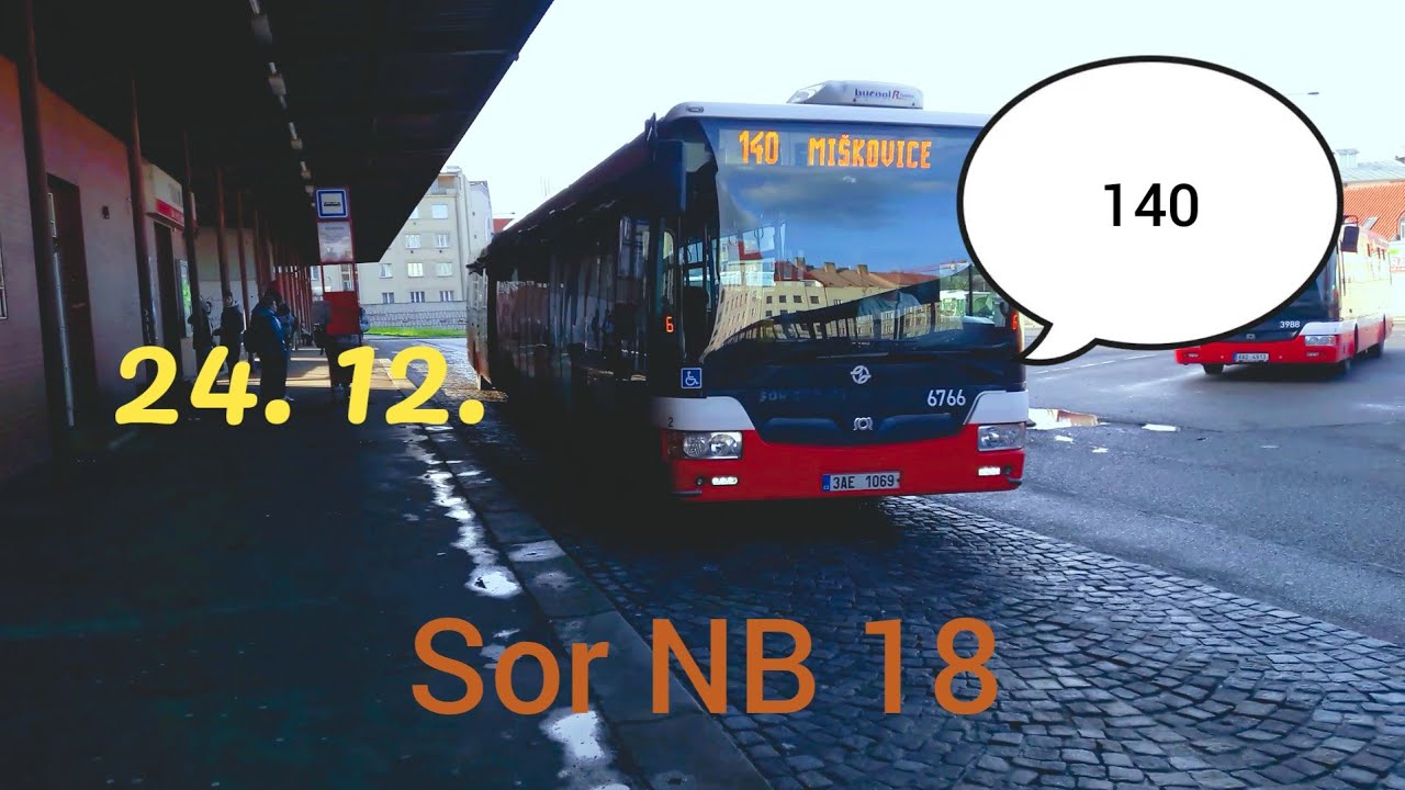 Jízda linkou 140 ev.č.6766-Sor NB 18 24.12. - YouTube