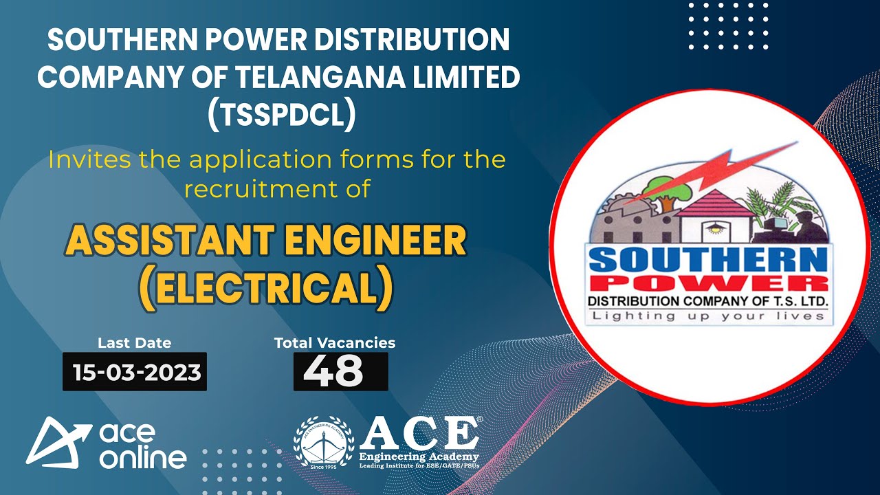 TSSPDCL invites online applications for 48 Assistant Engineers ...