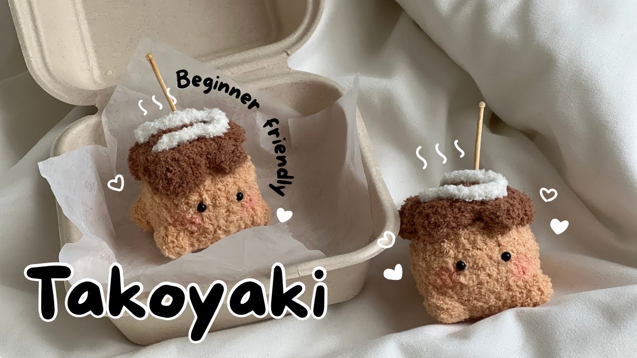 [Pinterest to Hook EP1] Easy Chibi Takoyaki Crochet Takoyaki 🐙 | *No ...