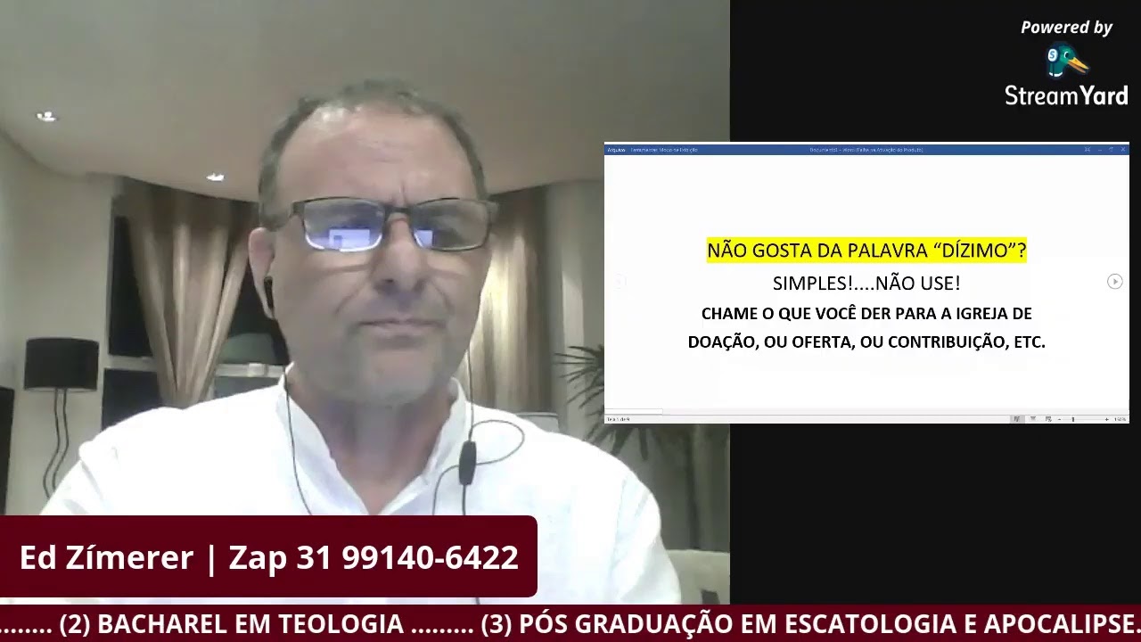 Você NÃO GOSTA da palavra DÍZIMO? | Ed Zímerer, Teólogo, Respode ...