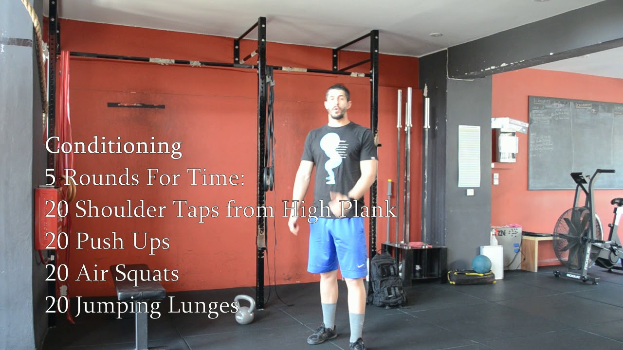 Crossfit Workout of the Day: Shoulder Taps, Push Ups, Squats, Lunges ...