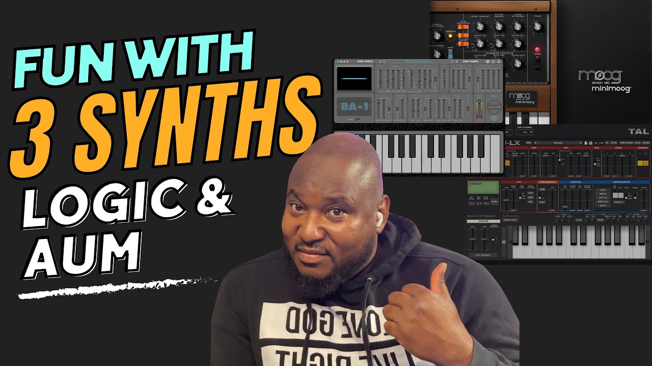 Fun with 3 Synthesizers on Logic and AUM - YouTube