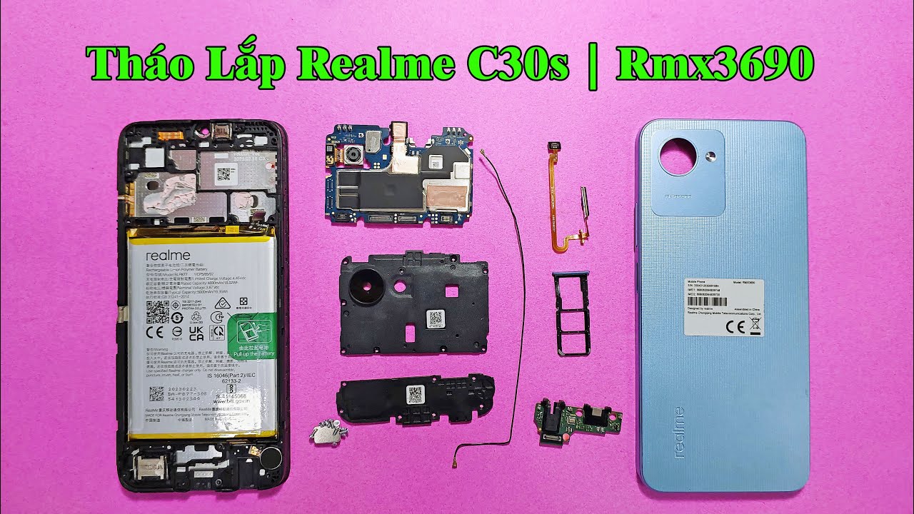 Tháo Lắp Realme C30s | RMX3690 | Vũ Giang Vlogs - YouTube