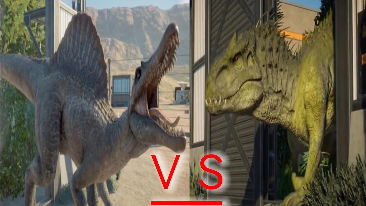 SPINOSAURUS VS INDOMINUS REX | Jurassic World Evolution 2 (Dinosaur ...