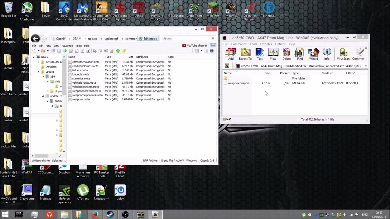 GTA V:Very Basic file modding: Using Open IV - YouTube