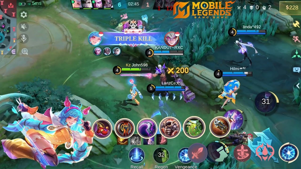 [Ranked] Triple Kill ~ Cici Roam Lane [Mobile Legends Indonesia] # ...