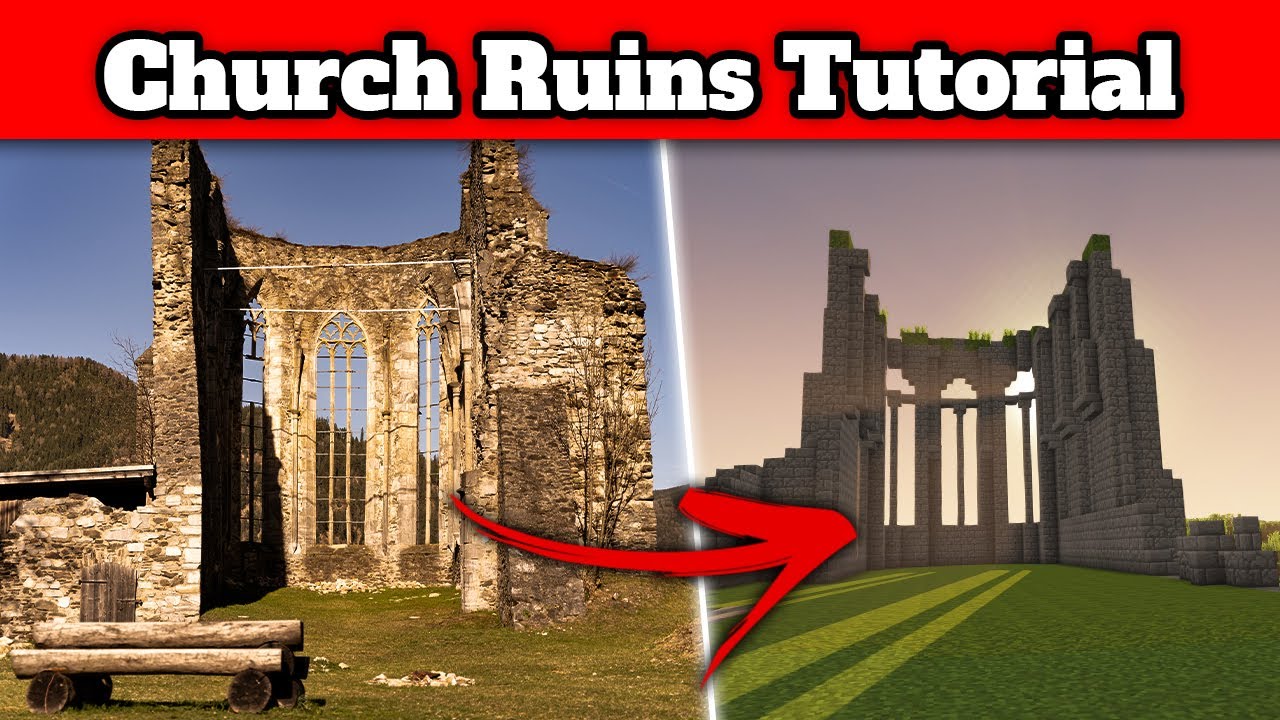 Minecraft Tutorial Church Ruin [Easy Tutorial] [Friesach] - YouTube