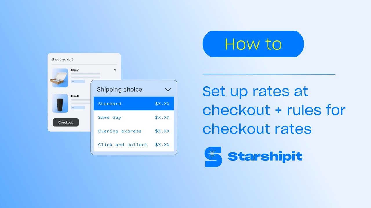 Rates at checkout + Rules for checkout rates - YouTube